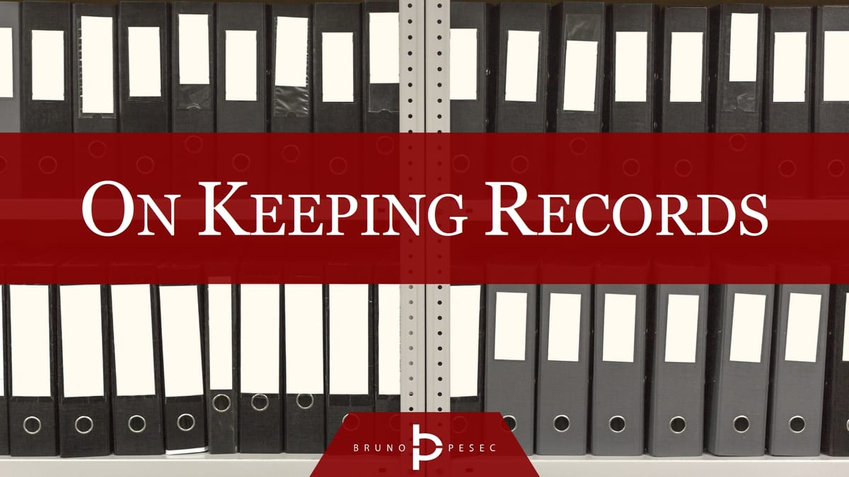 On keeping records